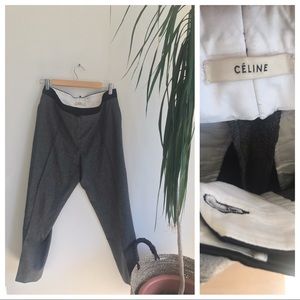 Celine | Pants & Jumpsuits | Celine Gray Wool Cropped Pants | Poshmark